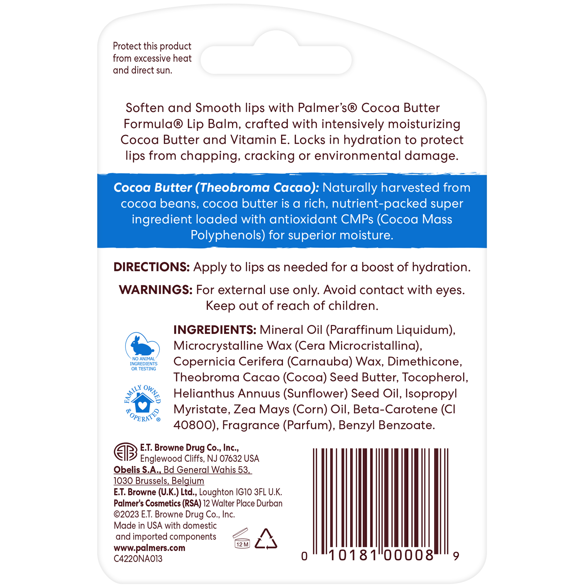 Palmer's Cocoa Butter Formula Softens & Smooths Lip Balm